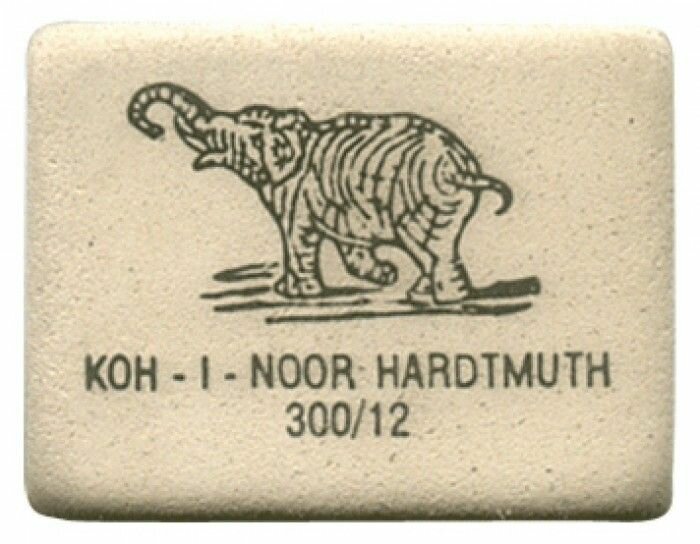 Ластик KOH-I-NOOR "Слоник", белый, 46х36х16 мм (300/12)