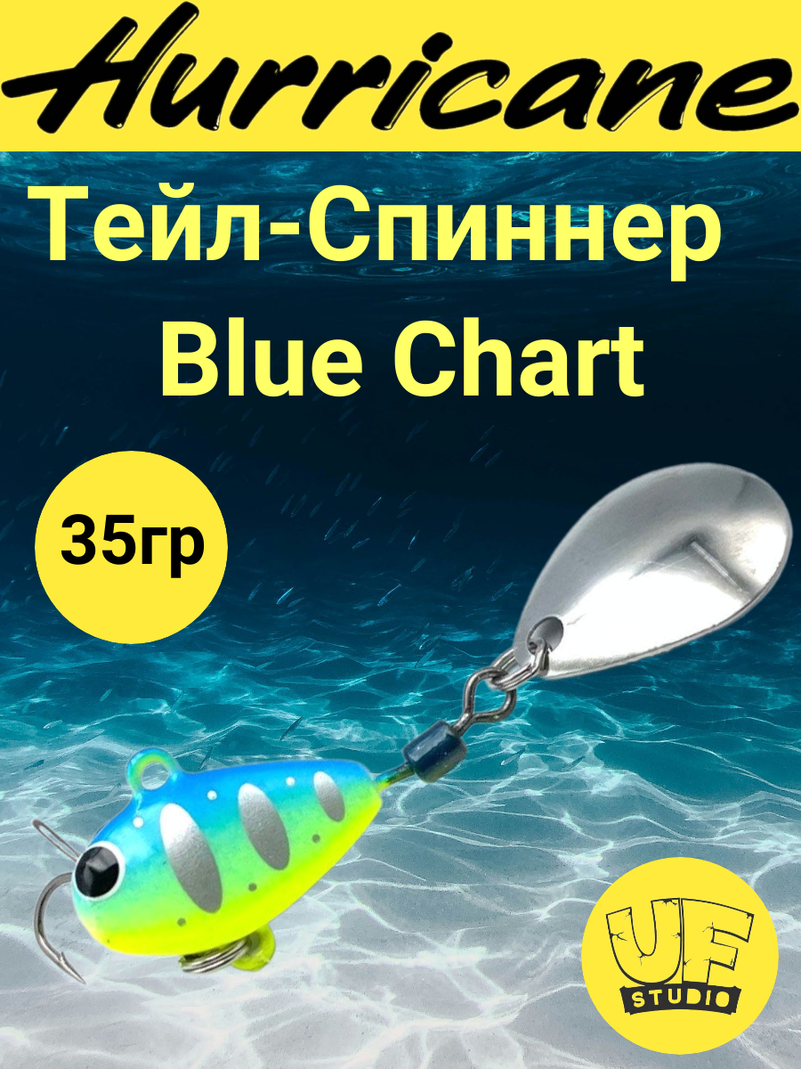 Тейл-Спиннер Uf-Studio HURRICANE Blue Chart 35g