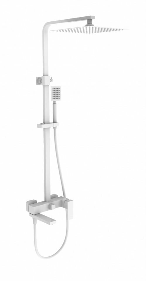 363563-F Душевая система квадрат (нерж, белый) ViEiR