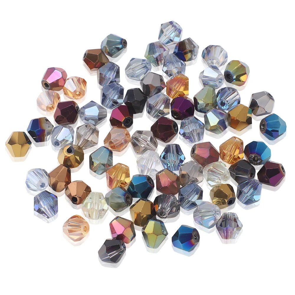 Австрийские кристаллы биконусы стеклянные бусины YUANZHIRUN 2mm 510pcs, random mixed
