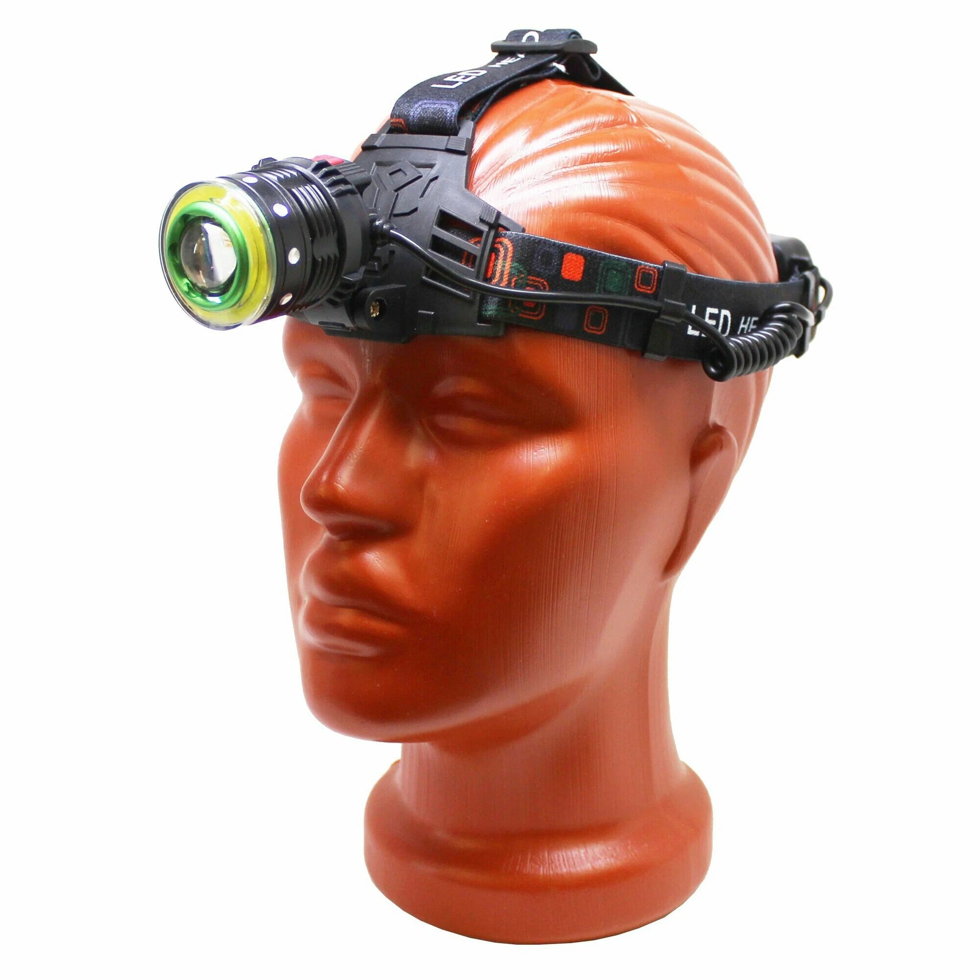 Фонарь головной HT-303-P50 (1 ярк.+ 2 больш.+ 2акк.+ miniUSB) zoom