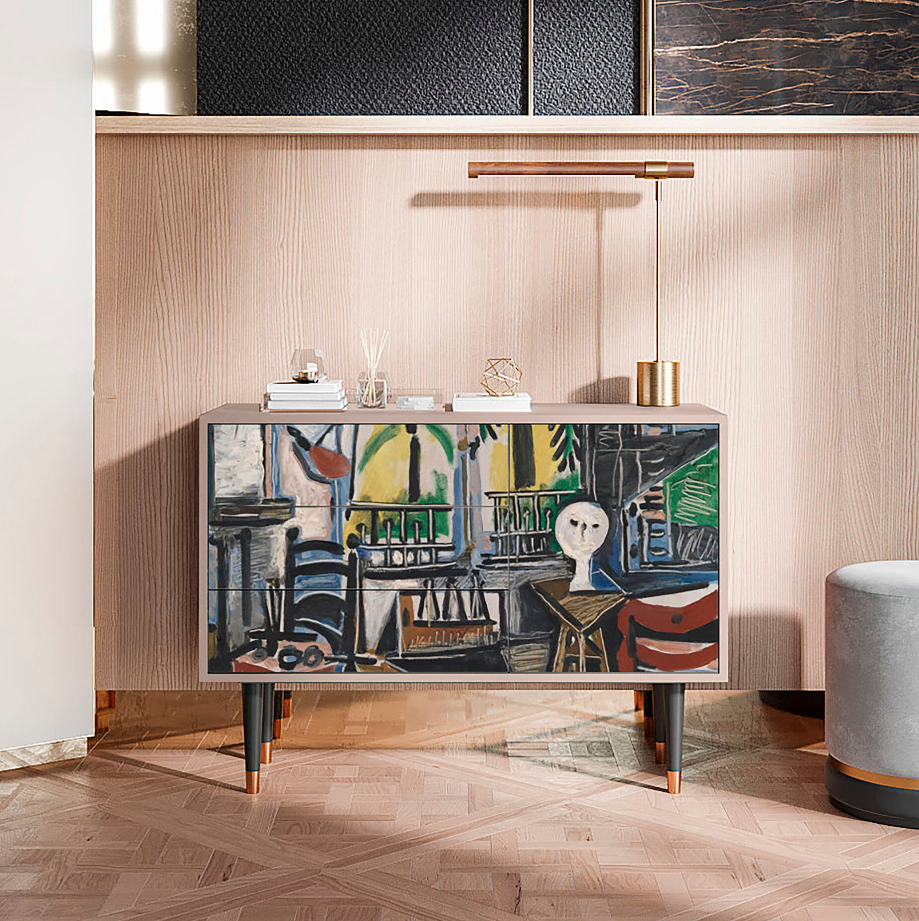 Комод - STORYZ - S3 The Studio by Pablo Picasso , Размер - 115 x 84 x 41 см, Цвет корпуса - , Бежевый