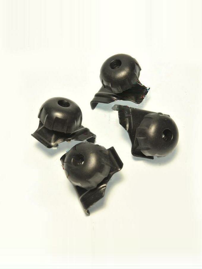 Крепеж обтекателя кабины Газель, Соболь, барашки, черные, к-т 4шт