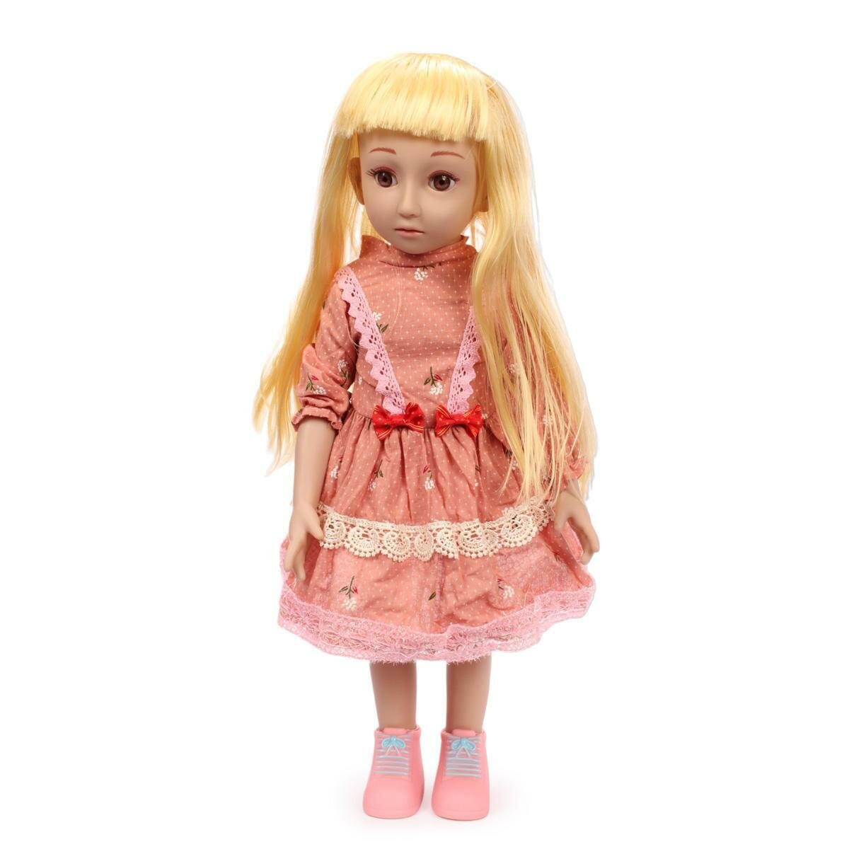 Кукла классическая 51см «LOVE collection» с 9 нарядами, розовое платье с кружевом и бантами