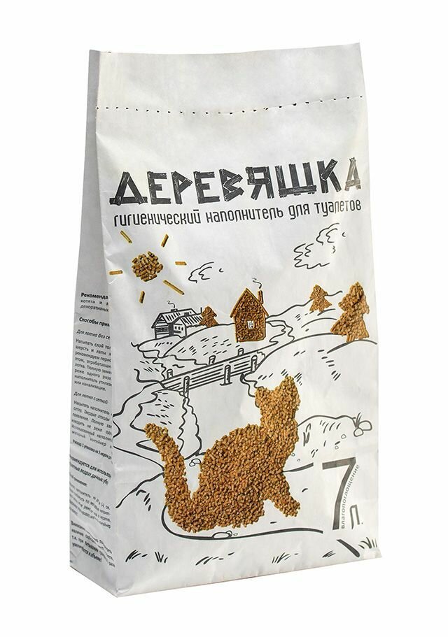 Зверье МОЕ деревяшка наполнитель древесный 7 л * 3 шт