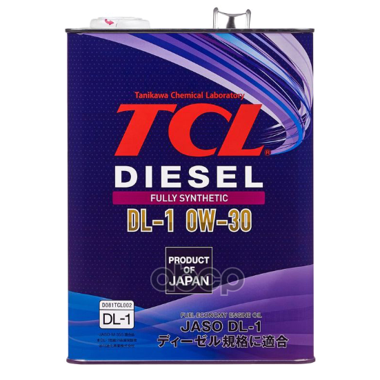TCL Масло моторное TCL Diesel DL-1, 0W-30, 4л