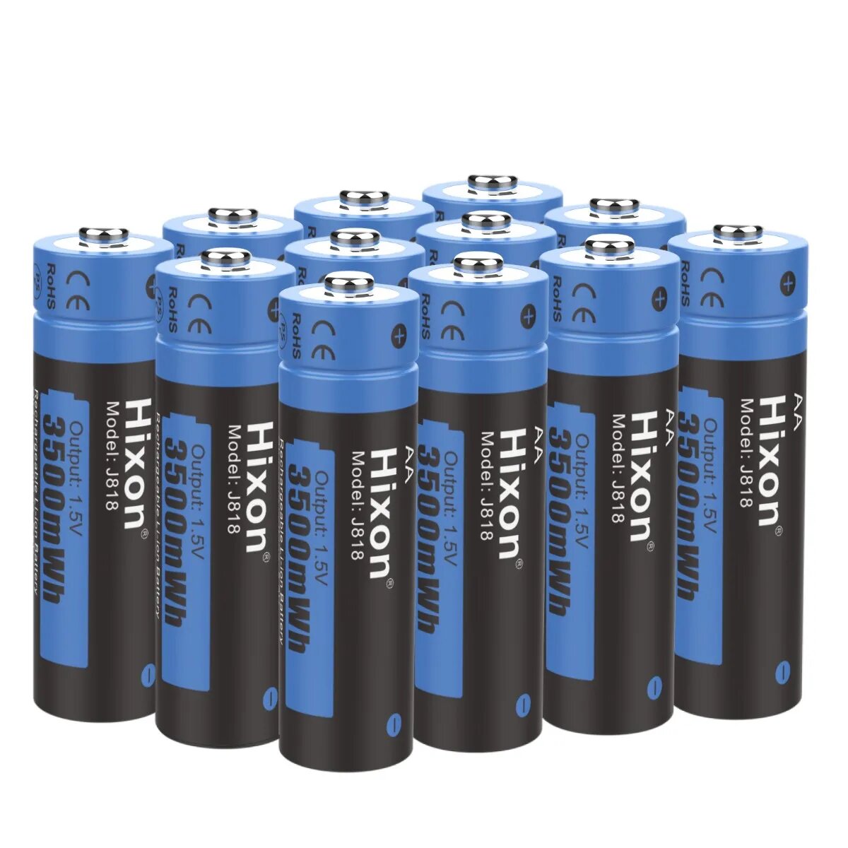 Hixon 3500 мВтч AA перезаряжаемая батарея, набор с зарядным устройством 4 слотов 12pc battery