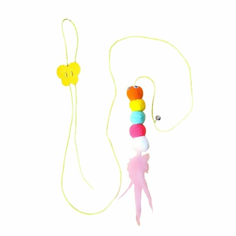 Pet Funny Cat Stick-Шариковая гусеница цвета розового пера