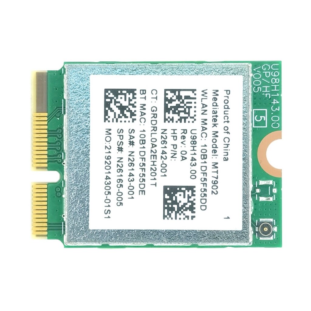 Сетевой адаптер MT7902 WIFI6E с интерфейсом M.2 для игр и видеоконференций