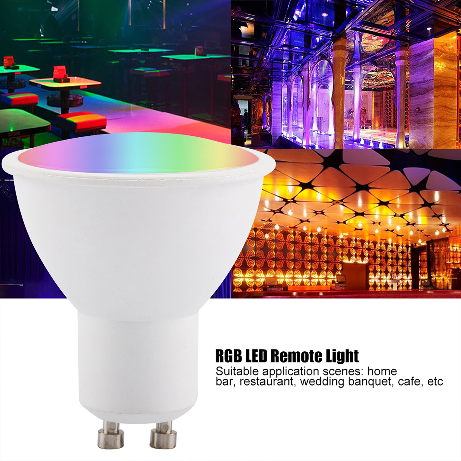 Новая лампа GU10 3W — RGB, теплый белый, смена цвета, пульт ДУ, светодиодная