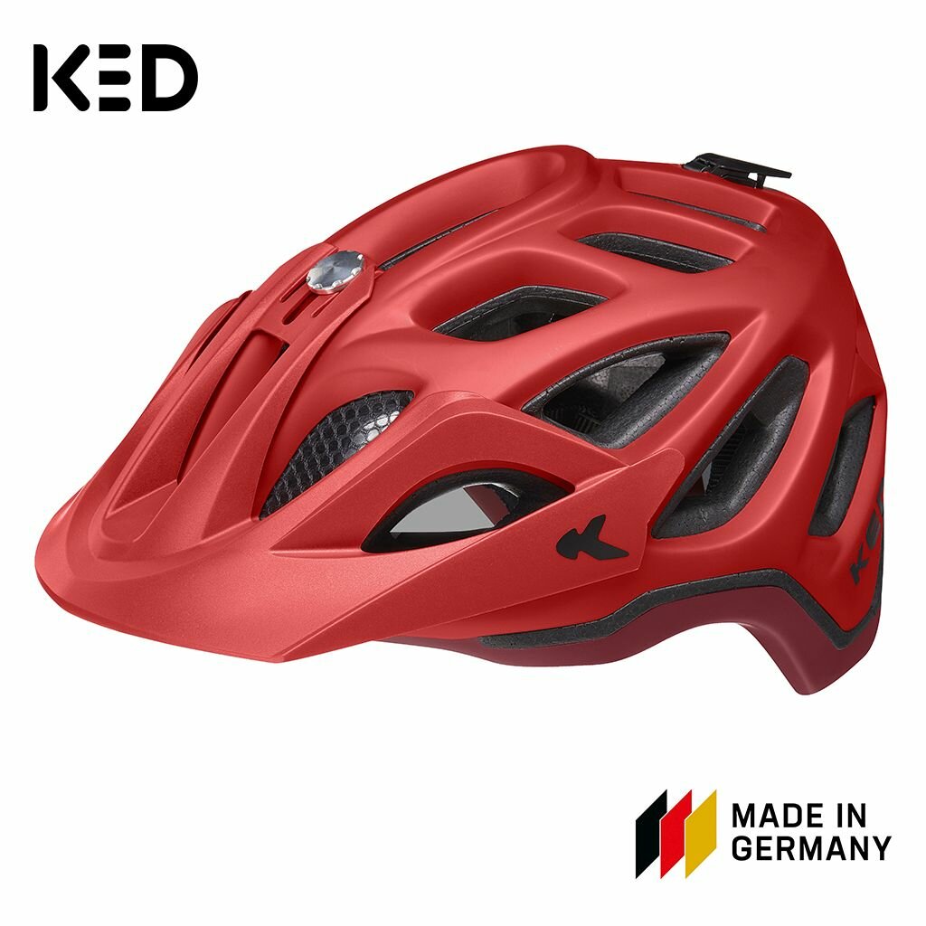 Шлем велосипедный взрослый мужской, женский, защитный велошлем KED Trailon Merlot Matt, для mtb, кросс-кантри, самоката, роликов и скейтборда, размер M (52-58 см)