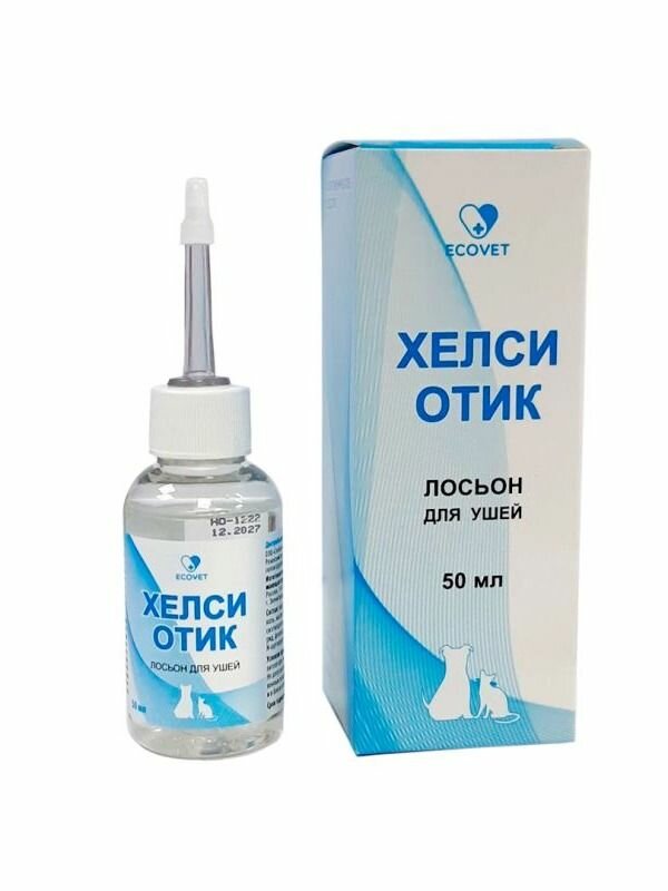 Лосьон для ушей Эковет Хелси Отик, флакон, 50 мл.
