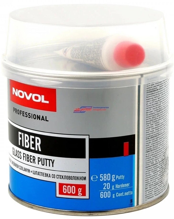 Шпатлевка со стекловолокном NOVOL ст/волокно 0,6кг