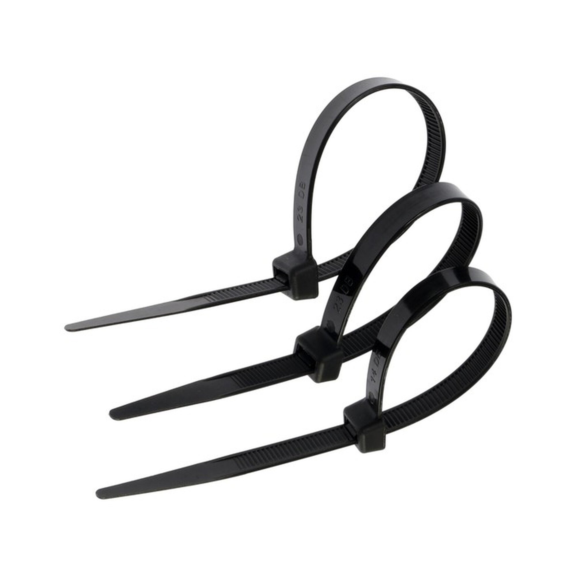 Хомут нейлоновый для стяжки, тундра, 7,6х200 мм, черный, 100 шт 10122072