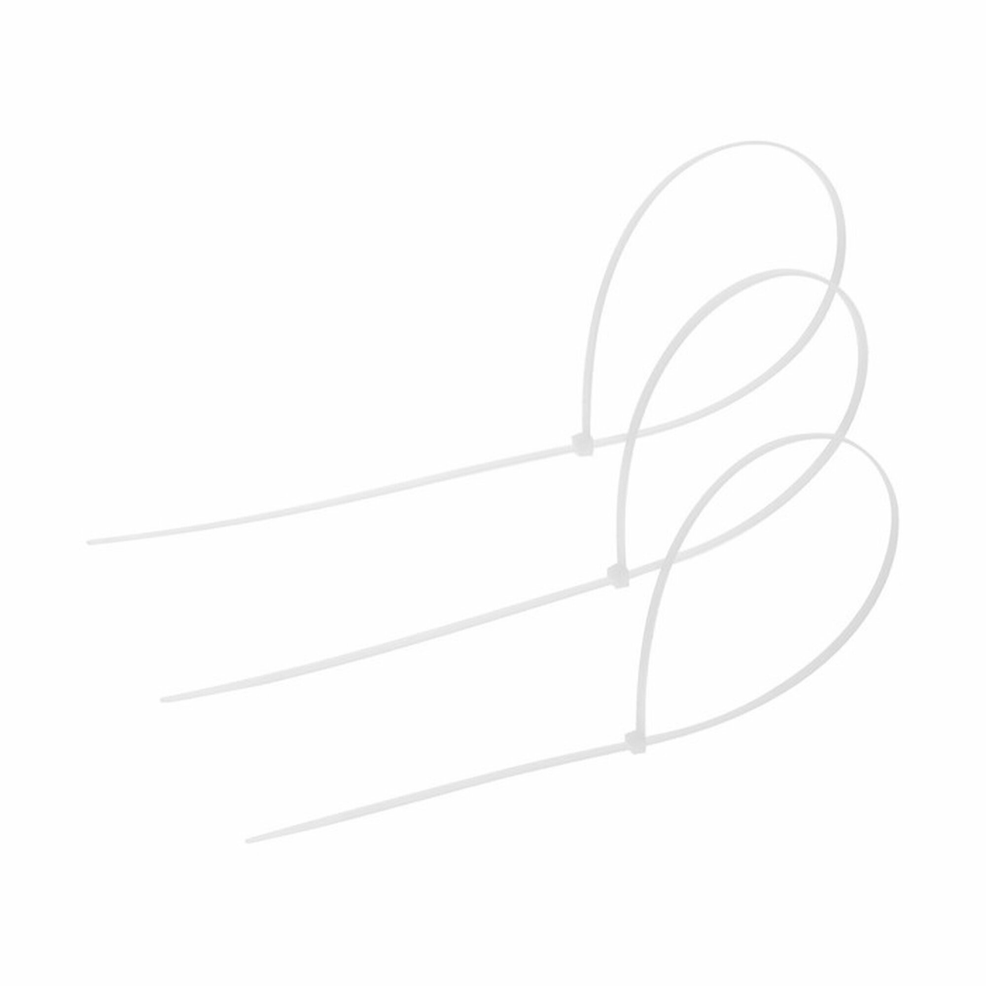 Хомут нейлоновый для стяжки, тундра, 4,8х500 мм, белый, 100 шт