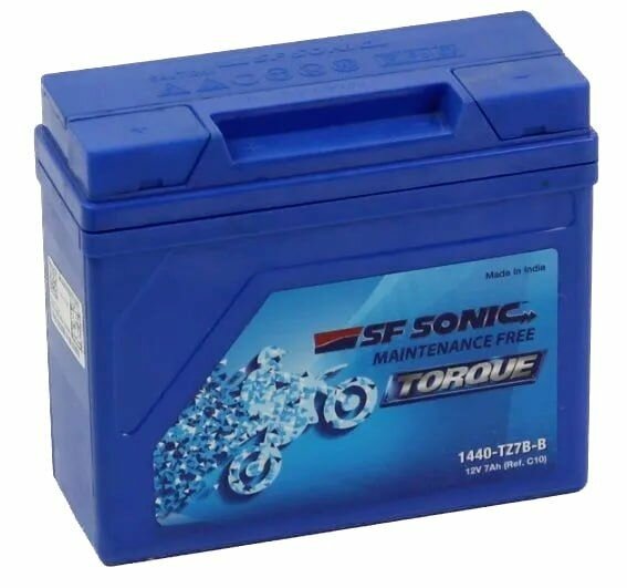 Мото аккумулятор SF SONIC TORQUE 12V/7Ач (TZ7B-B). Индии завод EXIDE