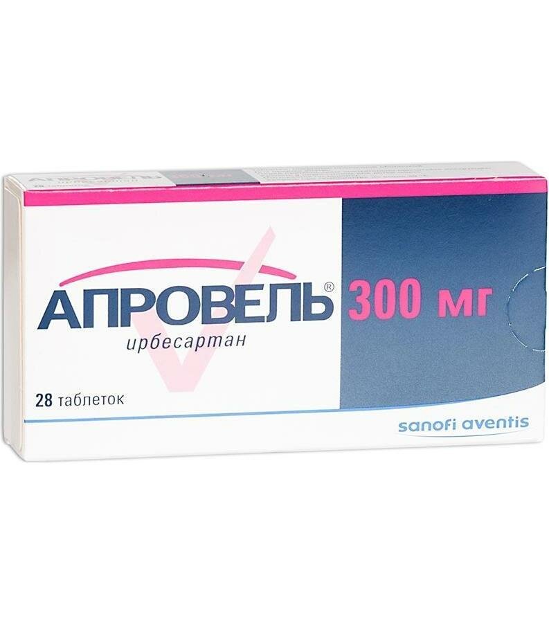 Апровель, таблетки покрыт. плен. об. 300 мг, 28 шт.