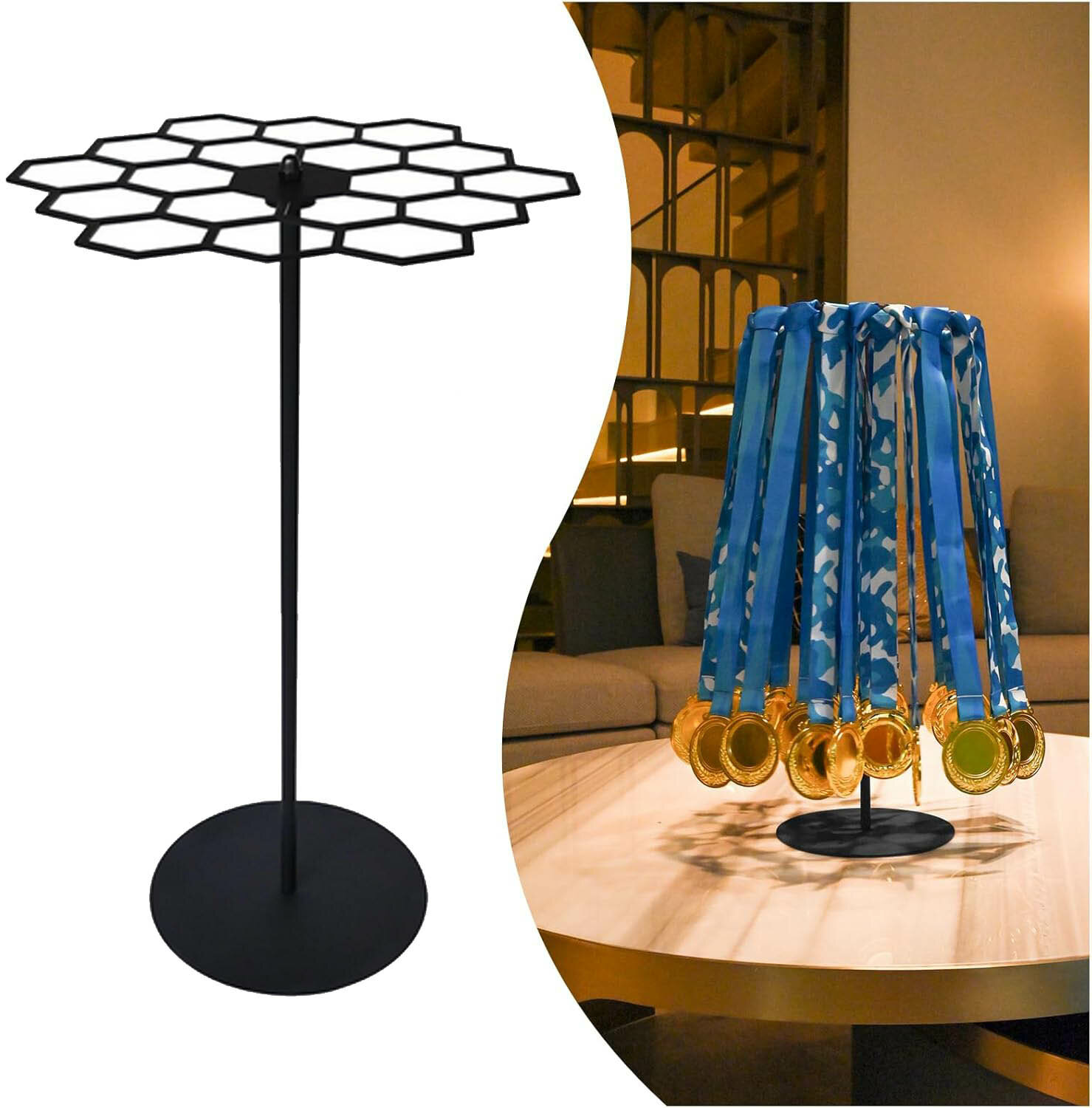 Вращающийся дисплей для вешалок для медалей, настольная стойка-держатель