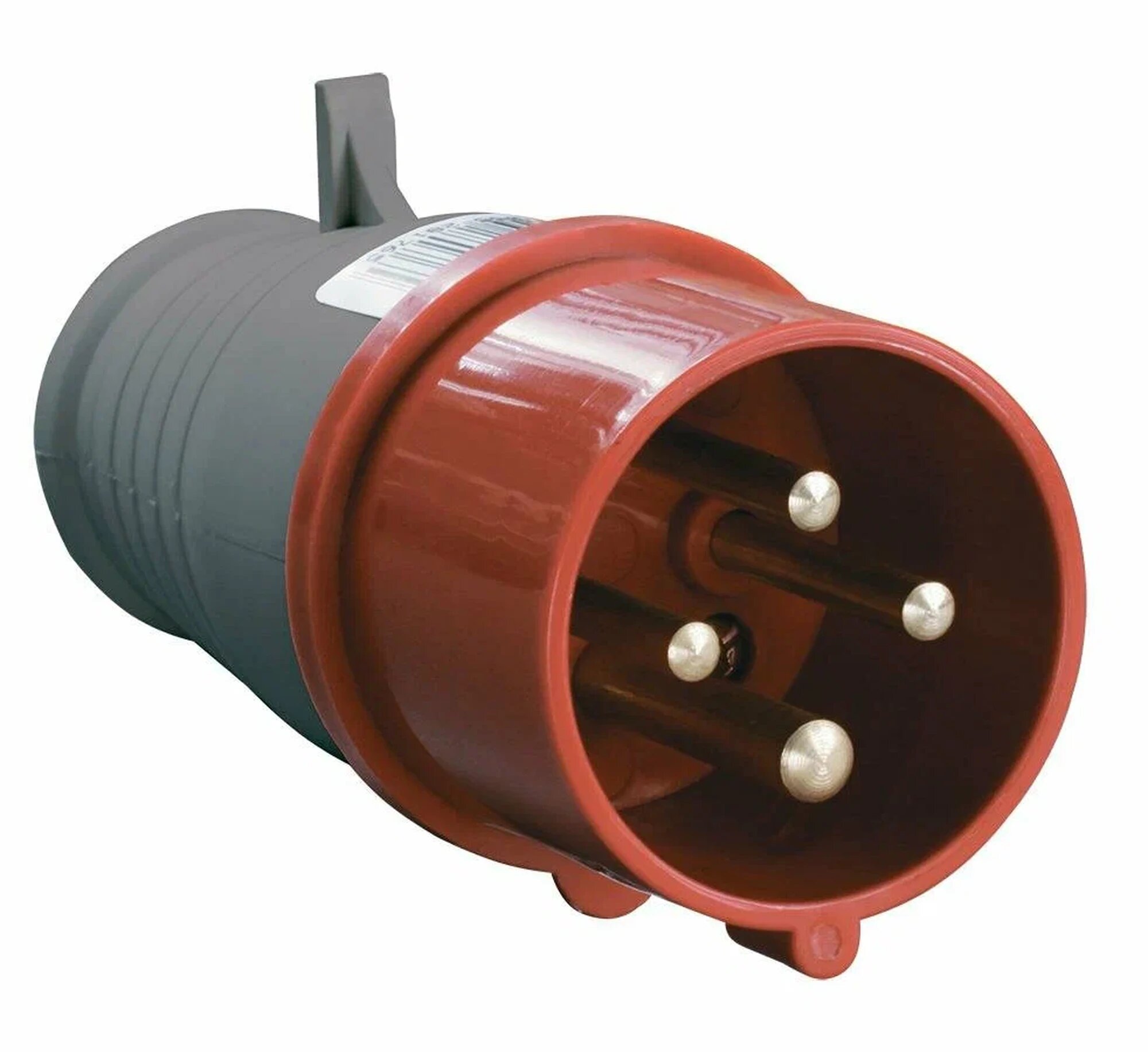 Вилка переносная IEK ССИ-014, 3Р+РЕ, 16А, 380-415В, IP44, красный