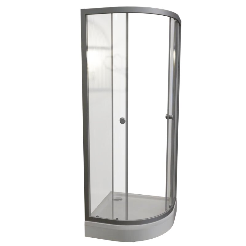 Душевой уголок Radomir Берген RD с поддоном, стеклянный, 99x99, раздвижной