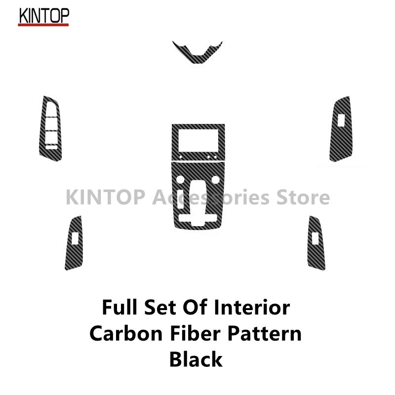 Наклейка из углеродного волокна для салона BAIC MOTOR BEIJING X7 20-22, защитная пленка, аксессуары для модификации Carbon Fiber Black