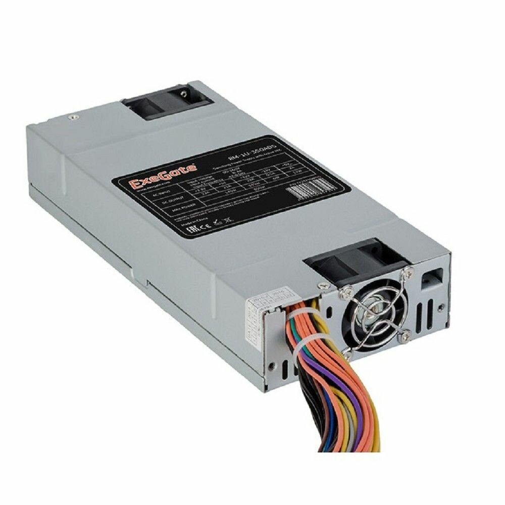 EXEGATE Блок питания EX237308RUS Серверный БП 350W APFC, унив. для 1U, 24pin,2x 4+4 pin,3xSATA,3xIDE