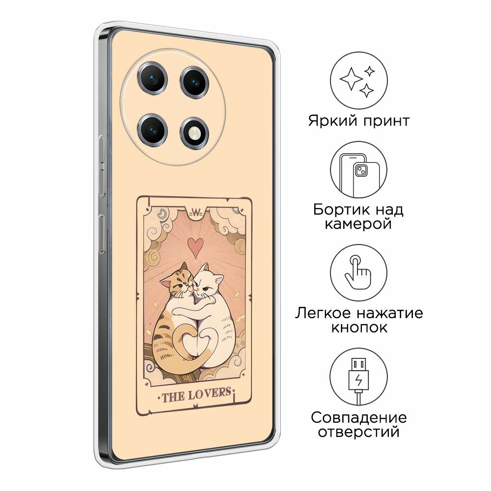 Чехол на Tecno Camon 30S / Текно Камон 30S с принтом "The lovers cats 1 - 14 февраля" — фото 1