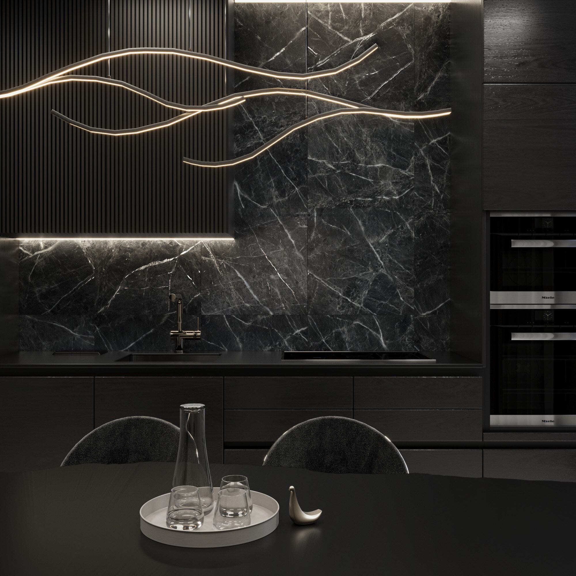 Керамогранит Arcadia Ceramica CASSERO NERO 600 × 600 мм Карвинг (цена за 1 штуку -0,36 м2)