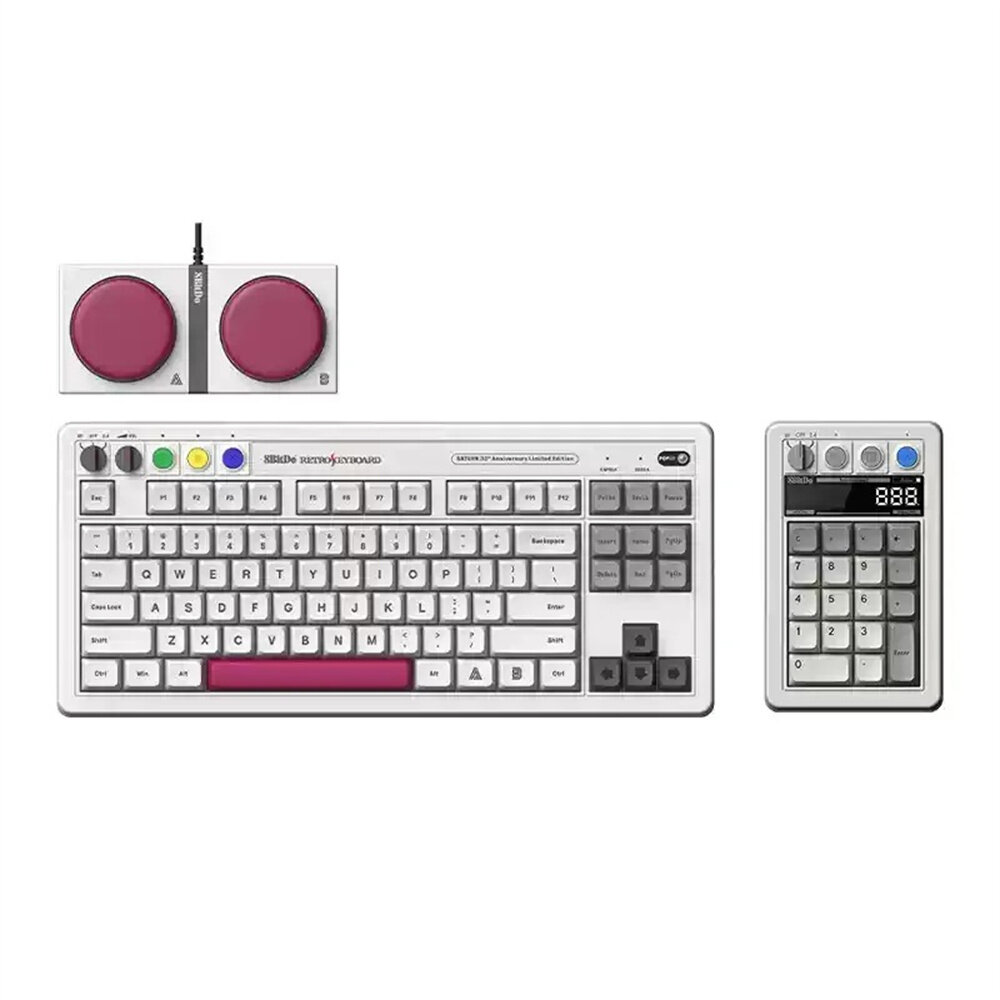 8bitdo Retro87 S Mechanical Keyboard And Digital keyboard 30 - летний юбилей серии 3 - х режимов ретро - клавиатуры подарки