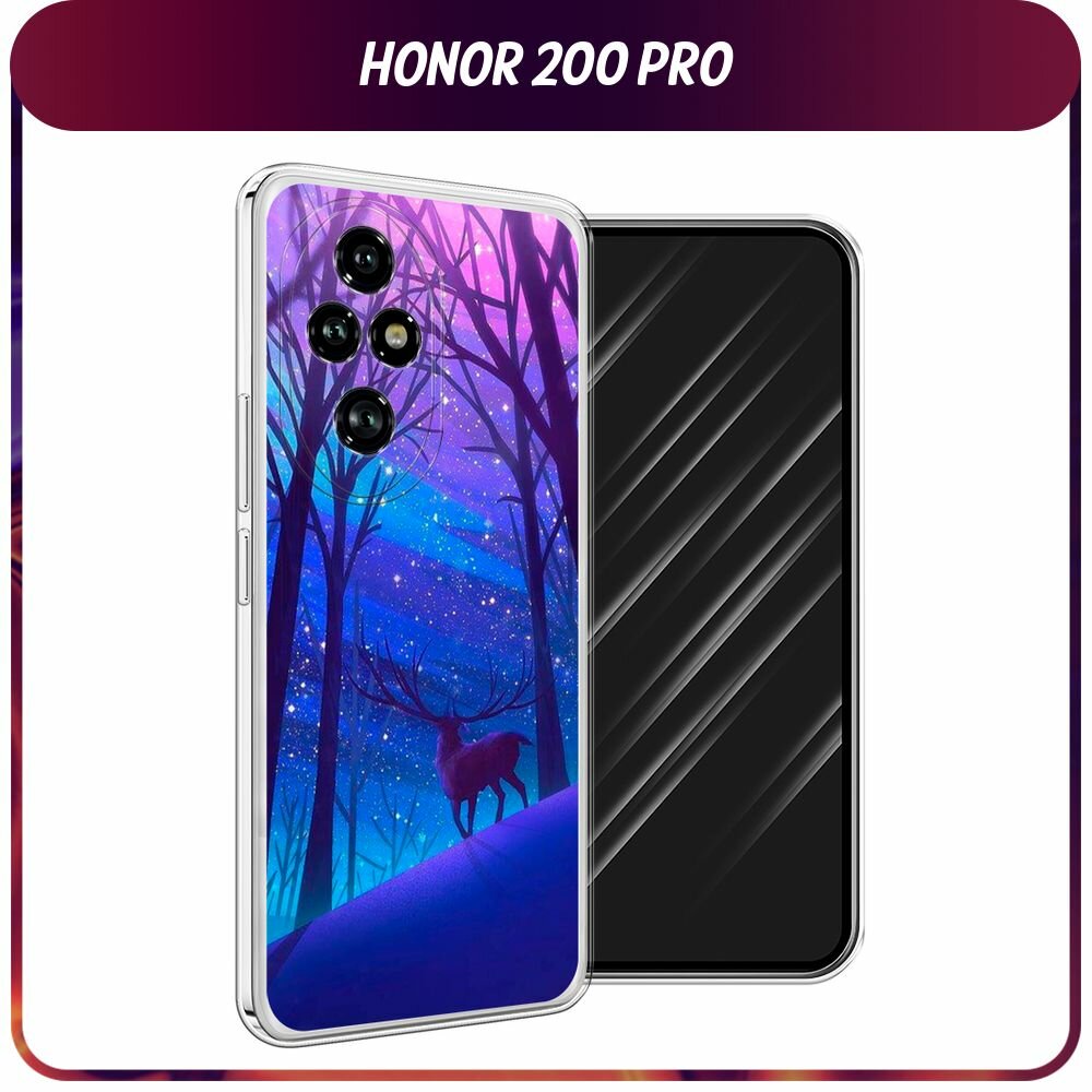 Чехол на Honor 200 Pro / Хонор 200 Про с принтом "Северный олень"