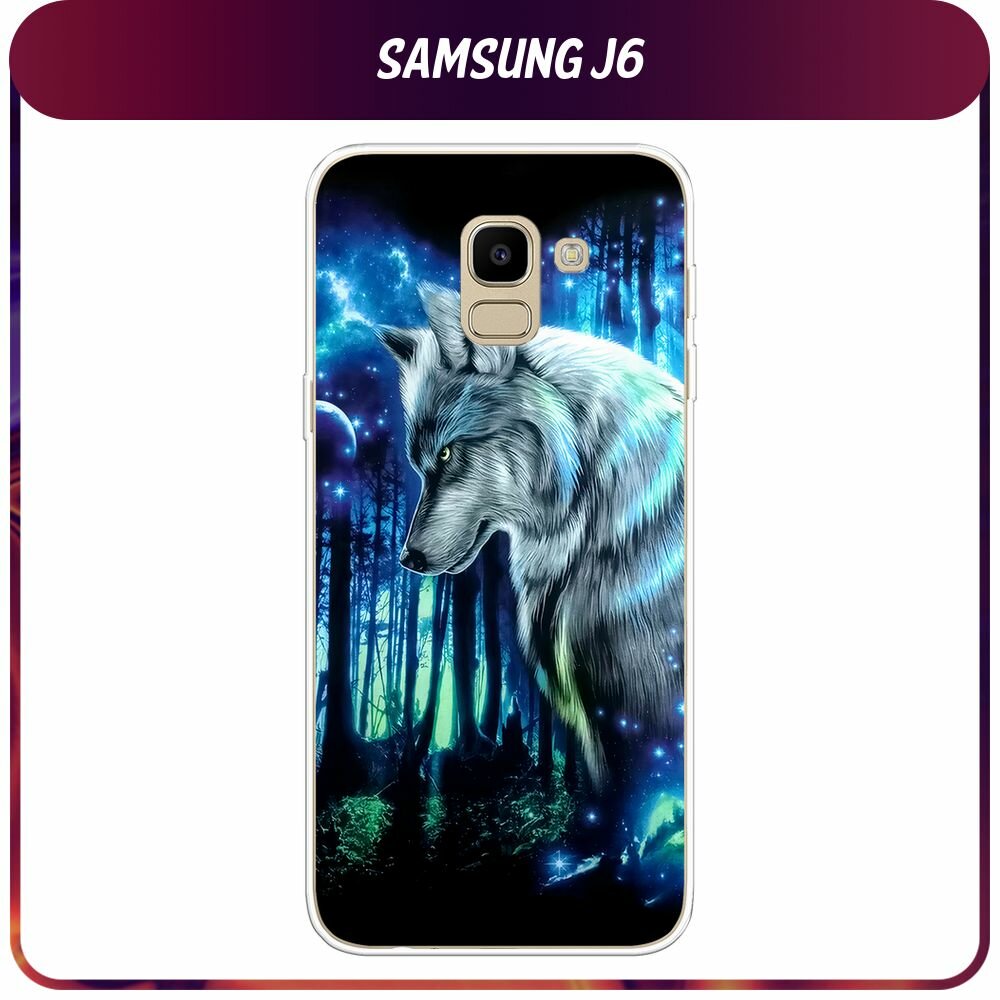 Чехол на Samsung Galaxy J6 2018 / Самсунг Галакси Джей 6 2018 с принтом "Сказочный волк"
