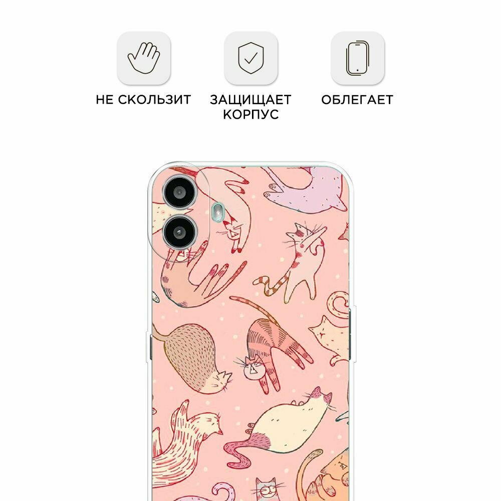 Чехол на CMF Phone 1 / CMF Фон 1 с принтом "Розовое счастье" — фото 1