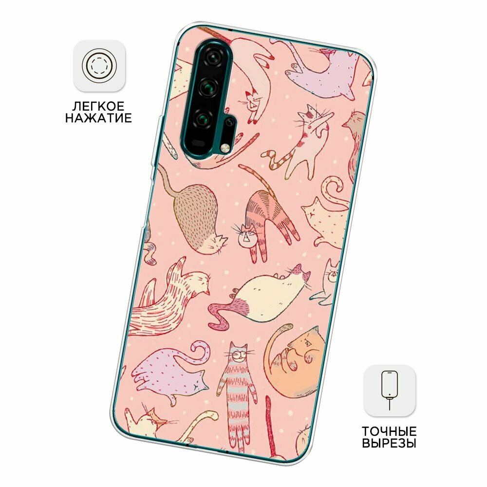 Чехол на Honor 20 Pro / Хонор 20 Про с принтом "Розовое счастье" — фото 1