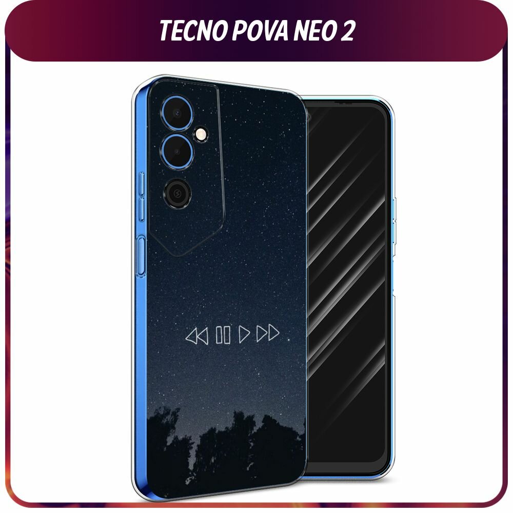 Чехол на Tecno Pova Neo 2 / Техно Пова Нео 2 с принтом "Космическая музыка"