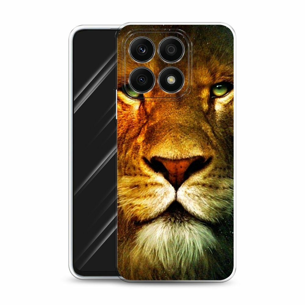 Силиконовый чехол на Honor X8A / Хонор X8A с принтом "Лев арт 8" — фото 1