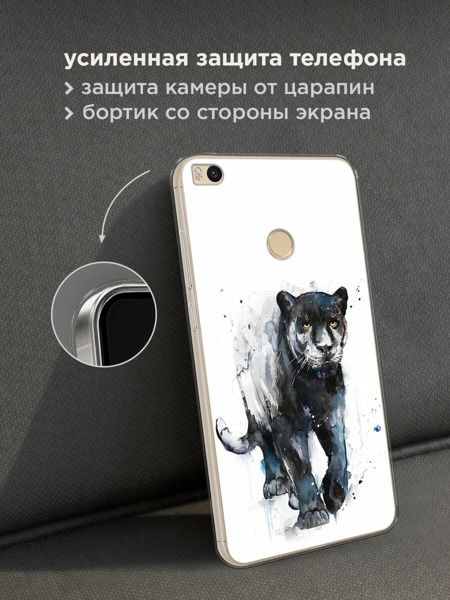 Чехол на Xiaomi Mi Max 2 / Сяоми Ми Макс 2 с принтом "Пантера арт 3" — фото 1