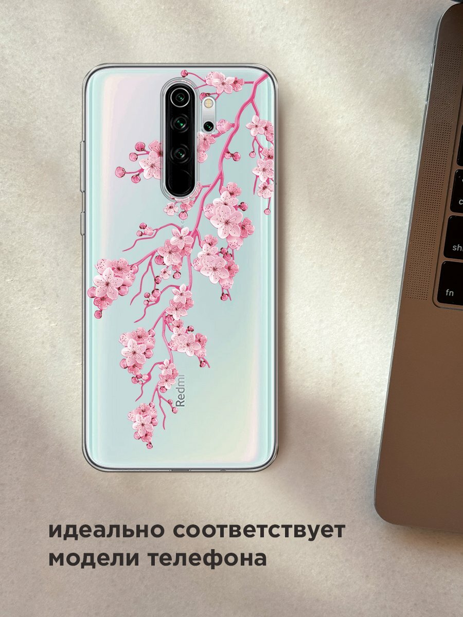 Чехол на Xiaomi Redmi Note 8 Pro / Сяоми Редми Нот 8 Про с принтом "Ветка сакуры 2" — фото 1