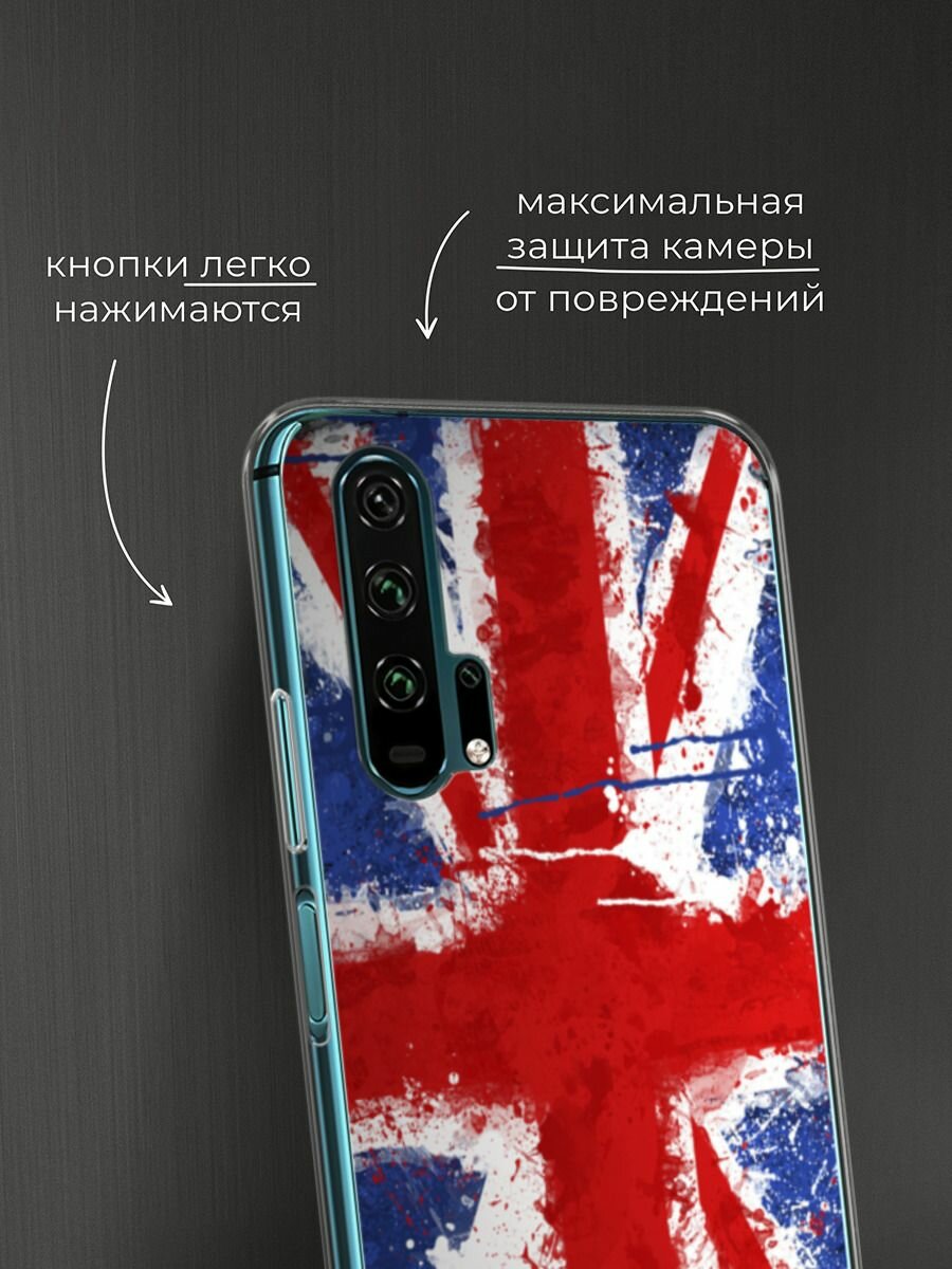 Чехол на Honor 20 Pro / Хонор 20 Про с принтом "Флаг Великобритании 2" — фото 1