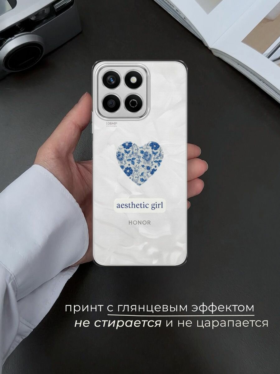 Чехол на Honor X7c / Хонор X7c с принтом "Aesthetic girl" — фото 1