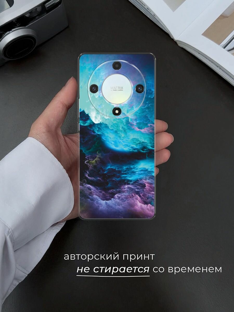 Силиконовый чехол на Honor X9A / Хонор X9A с принтом "Бирюзовое небо" — фото 1