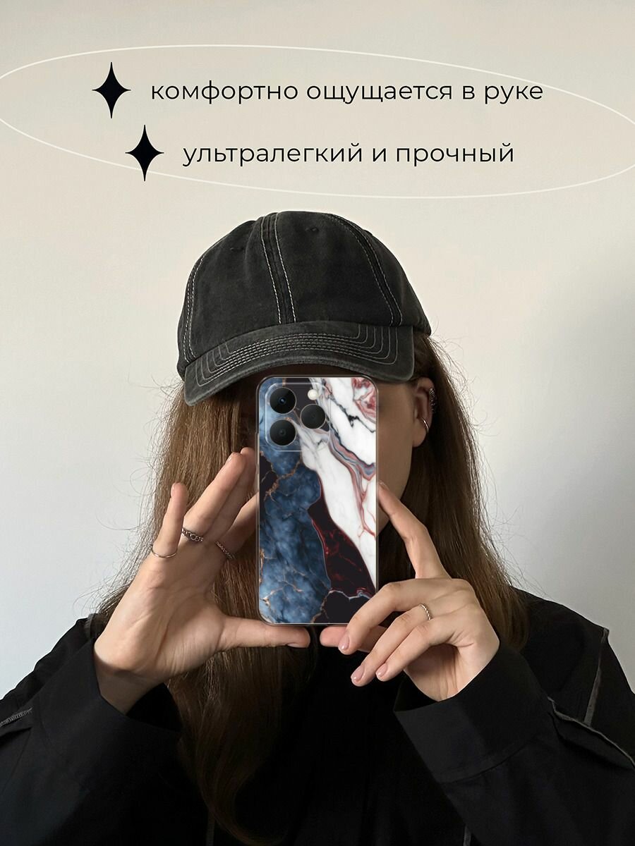 Чехол на Realme 15T / Реалми 15Т с принтом "Благородный мрамор" — фото 1