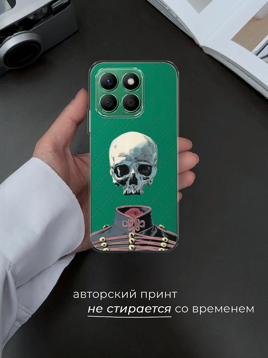 Чехол на Honor X8B / Хонор X8B с принтом "Гусар", прозрачный — фото 1