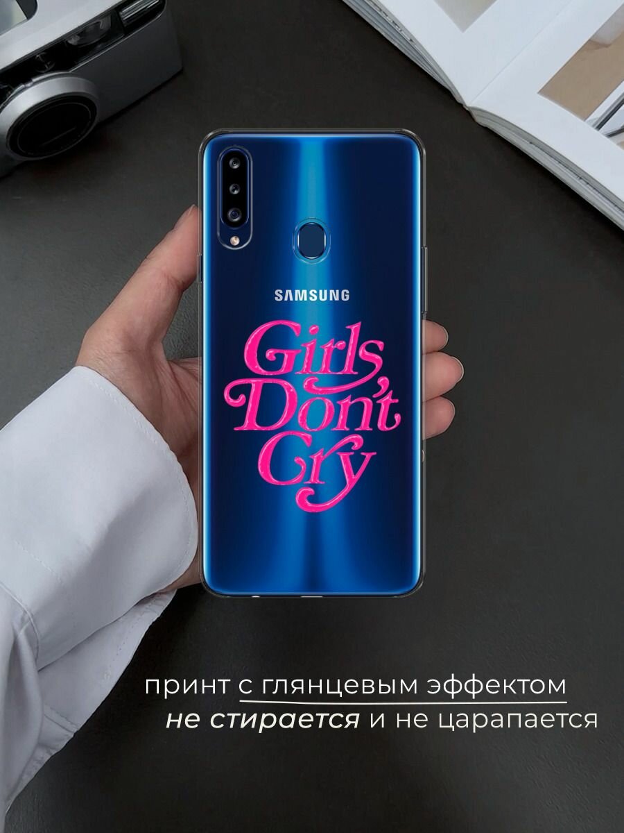 Чехол на Samsung Galaxy A20s / Самсунг Галакси A20s с принтом "Девочка не плачь" — фото 1