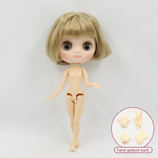 Blythe кукла DBS 20 см Nude, 20cm middle doll, Бежевый, Унисекс