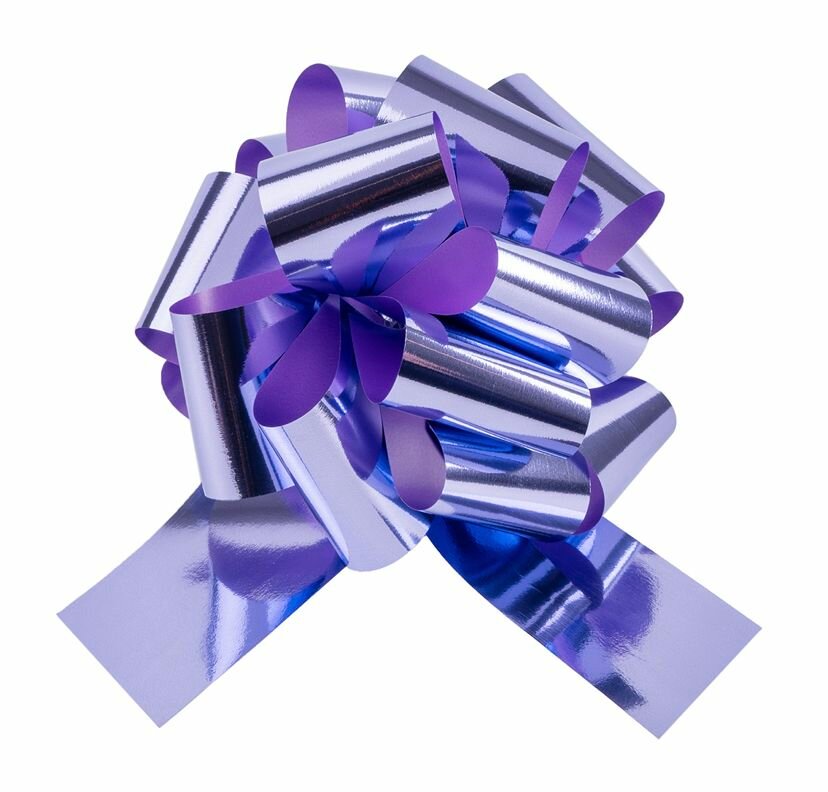 Бант Лаванда, Металлик, 21 см, 1 шт.