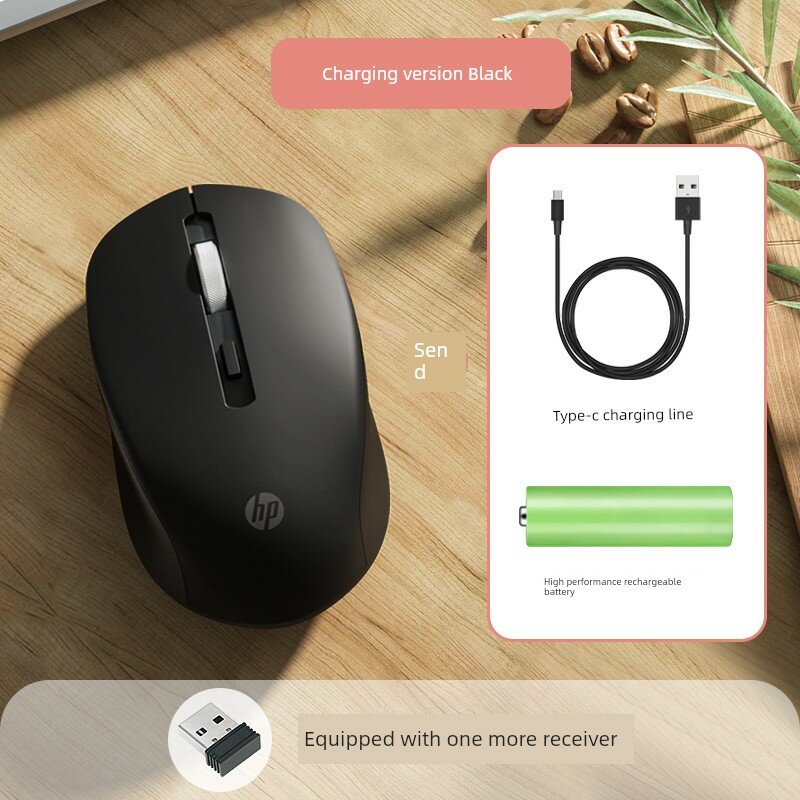 Беспроводная мышь HP с Bluetooth, бесшумная, перезаряжаемая, для ноутбука, настольного компьютера, офиса, дома, для