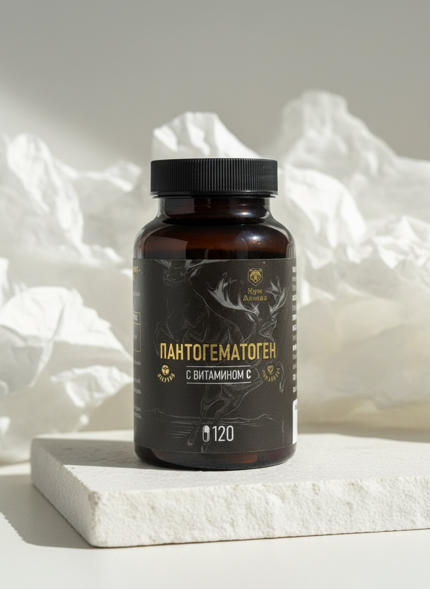 Пантогематоген КумАлтая "Алтайский", с витамином C, 120 капсул