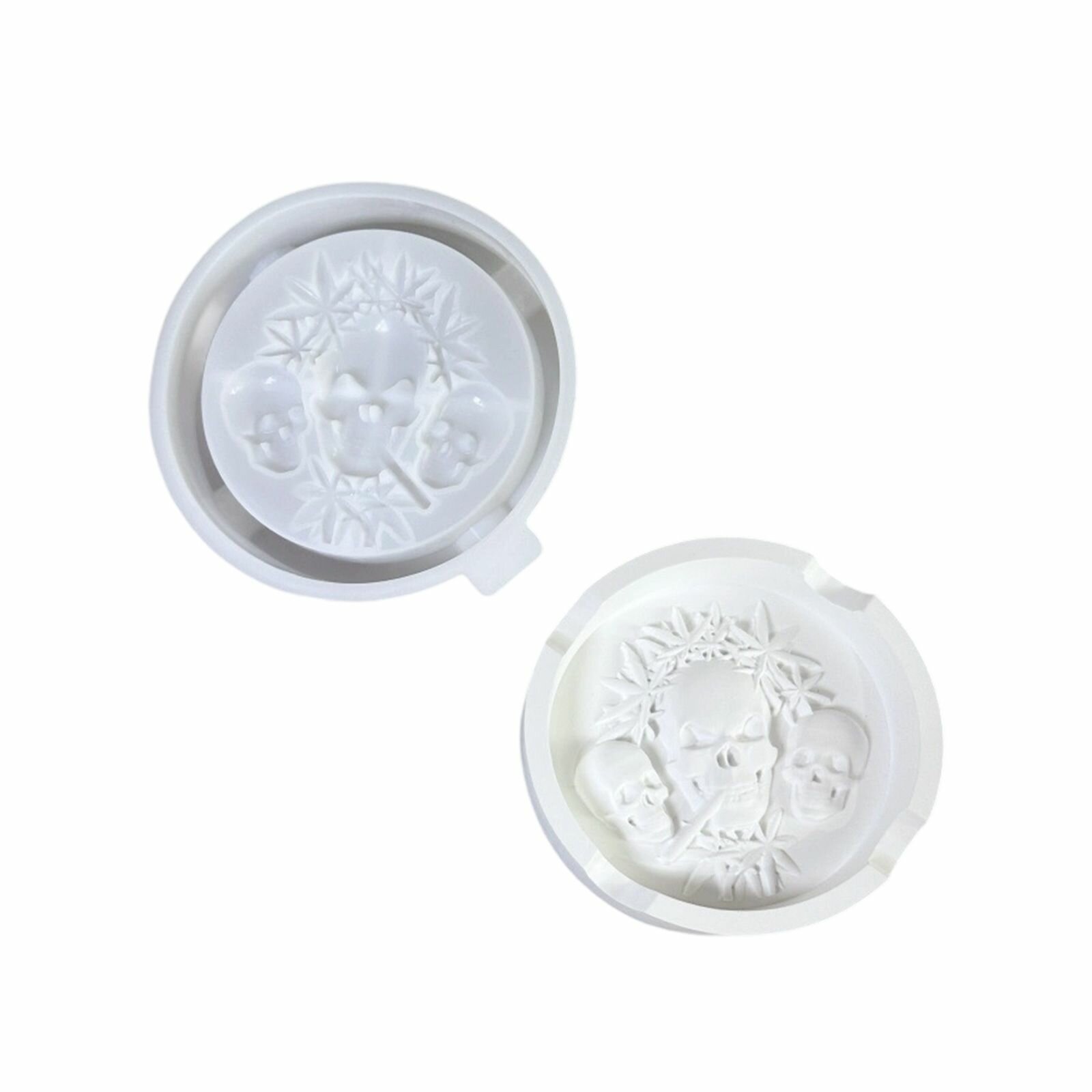 Премиальная силиконовая форма для пепельницы в форме черепа совместимая с проектами из смолы и цемента