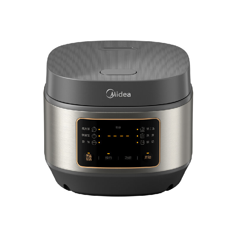 Рисоварка Midea 13513720, серебристая, объем 1.8 литра, автоматическое приготовление, функция подогрева