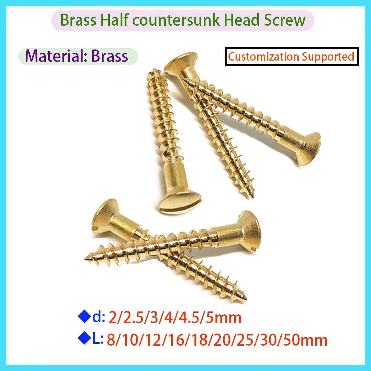 Латунные саморезы DIN95 M2-M5